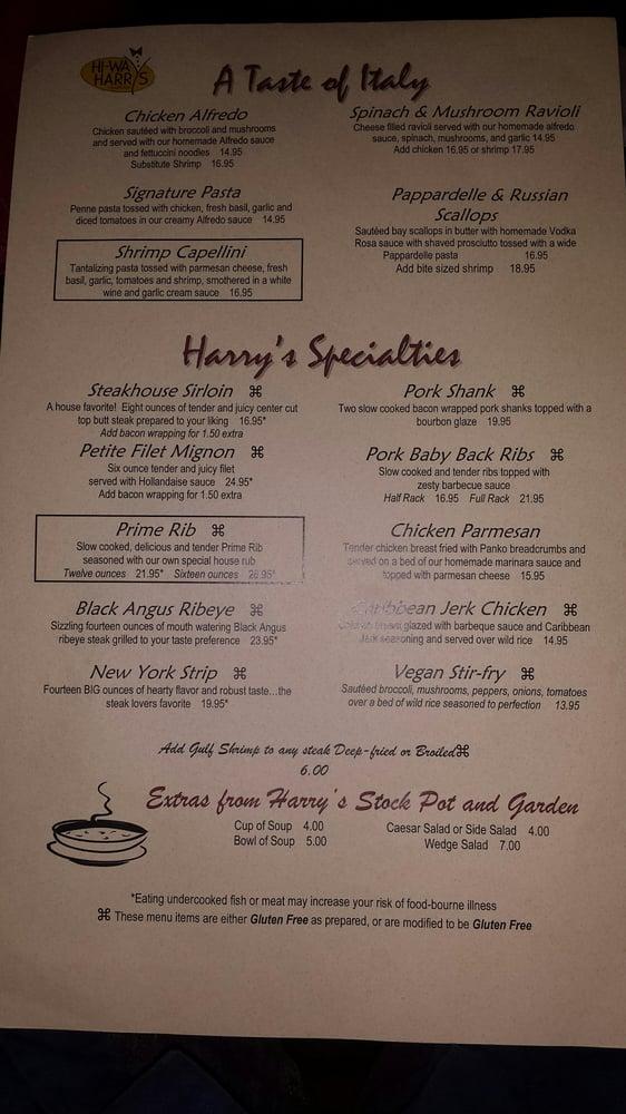 Menu at Hi-Way Harry's pub & bar, Johnson Creek