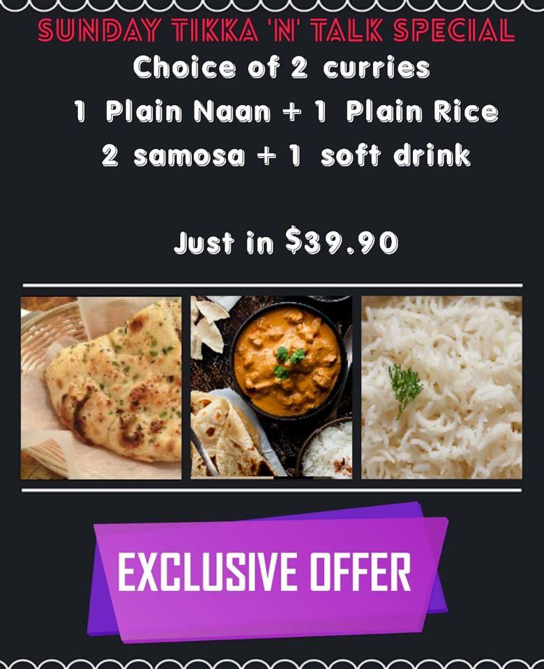 Menu at Tikka N talk restaurant, Young