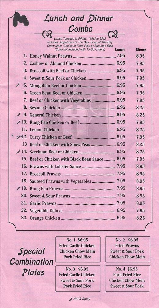 Menu at Ming Sing | Chinese Restaurant, Lodi