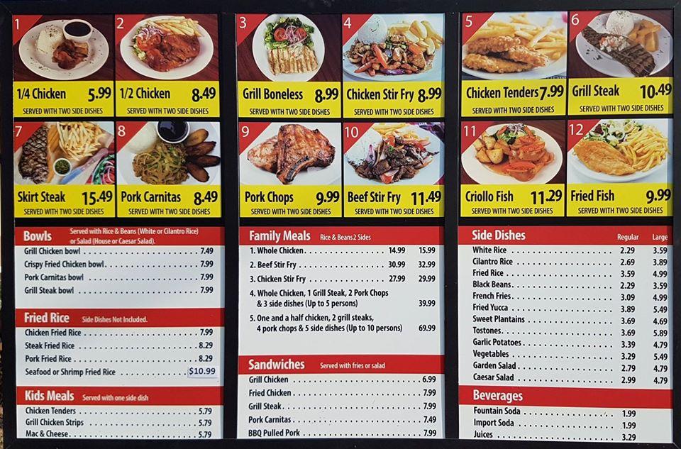 Carta del restaurante La Brasa Grill Sawgrass, Sunrise, Hiatus Rd