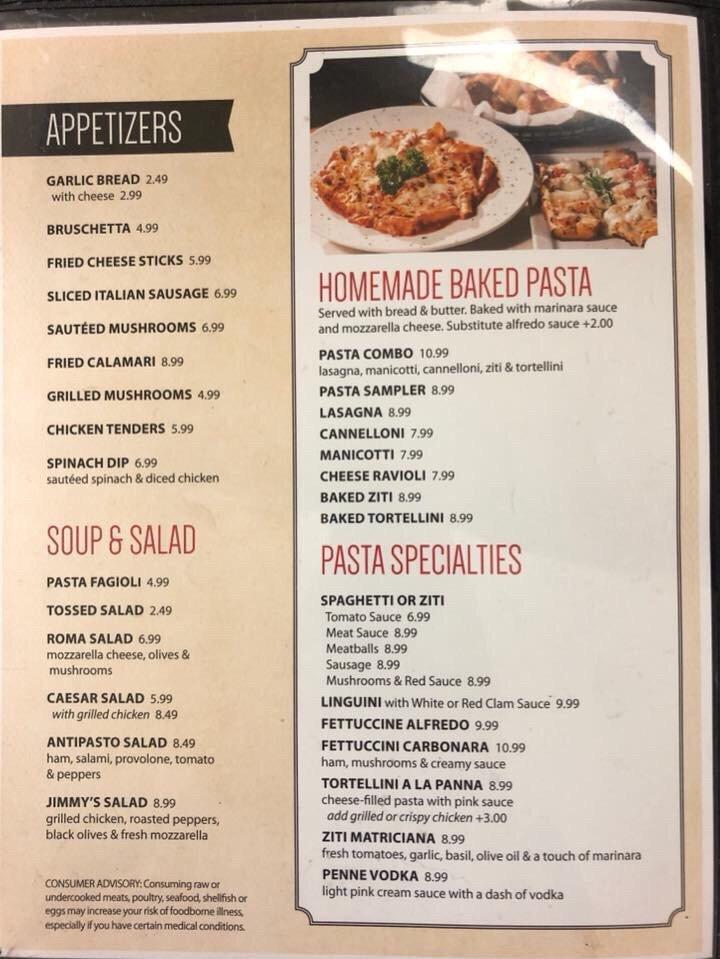Menu at Roma Italian Restaurant, Bellevue