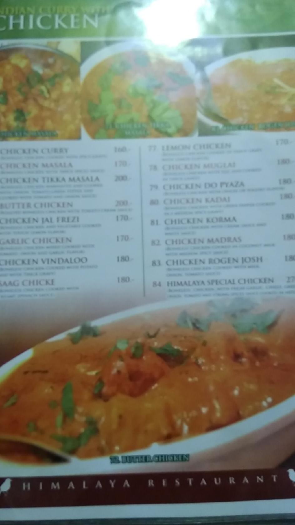Menu at Himalaya Restaurant, Ao Nang, 102 Moo 7 Phi phi Island
