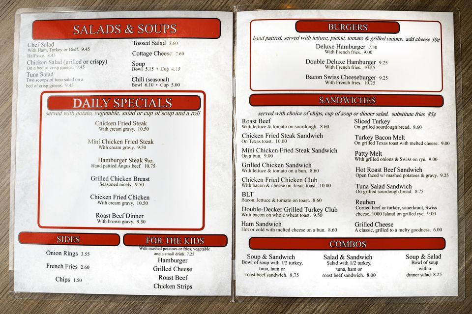 Menu at Livingston's Cafe, Wichita, E Douglas Ave