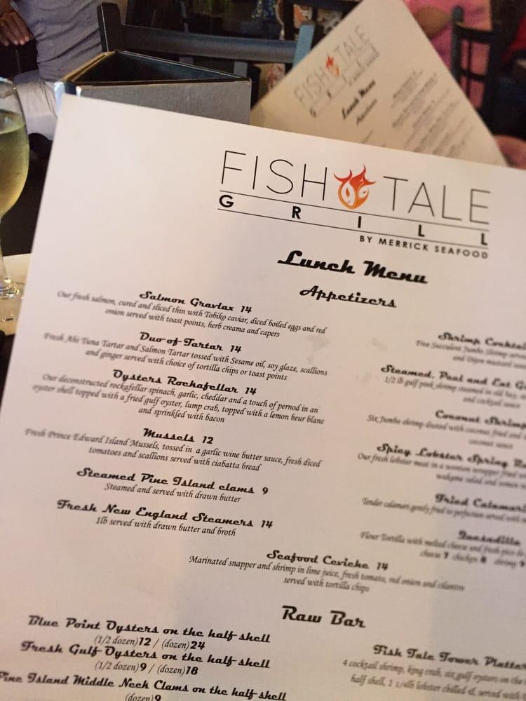 Menu at Fish Tale Grill steakhouse, Cape Coral