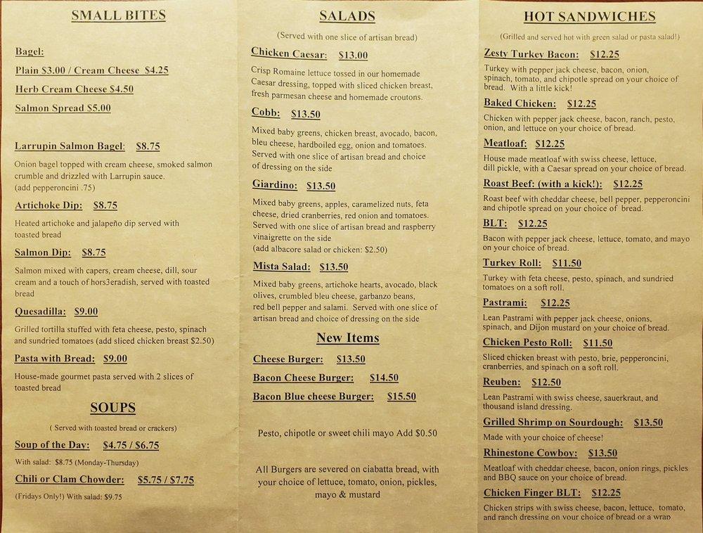 Menu at Enoteca pub & bar, Crescent City, 960 3rd St