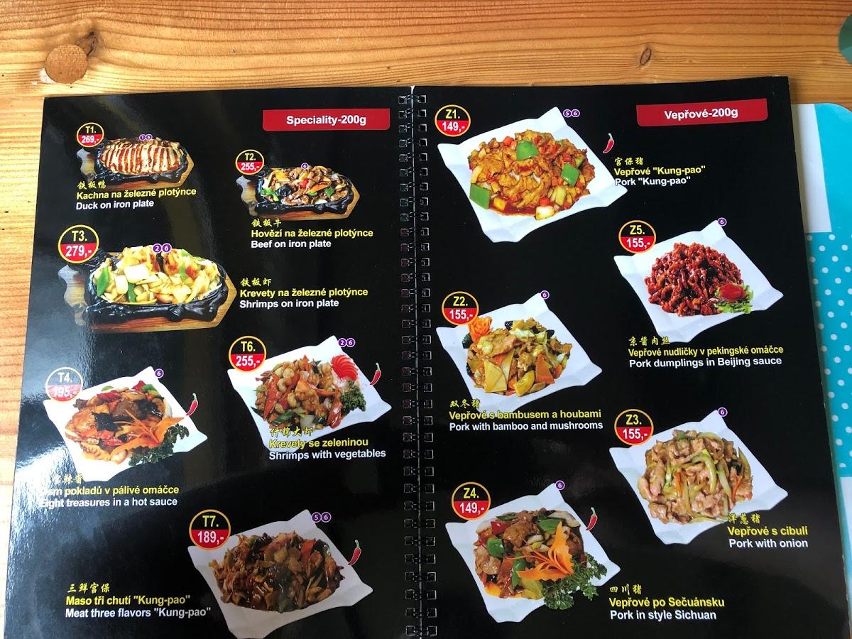 Menu at Hoo super restaurant, Čáslav