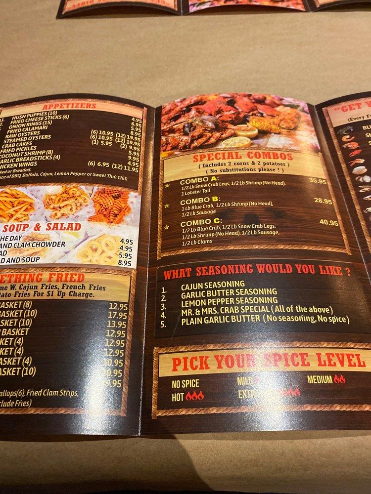 Menu at Mr. & Mrs. Crab - Fowler restaurant, Tampa
