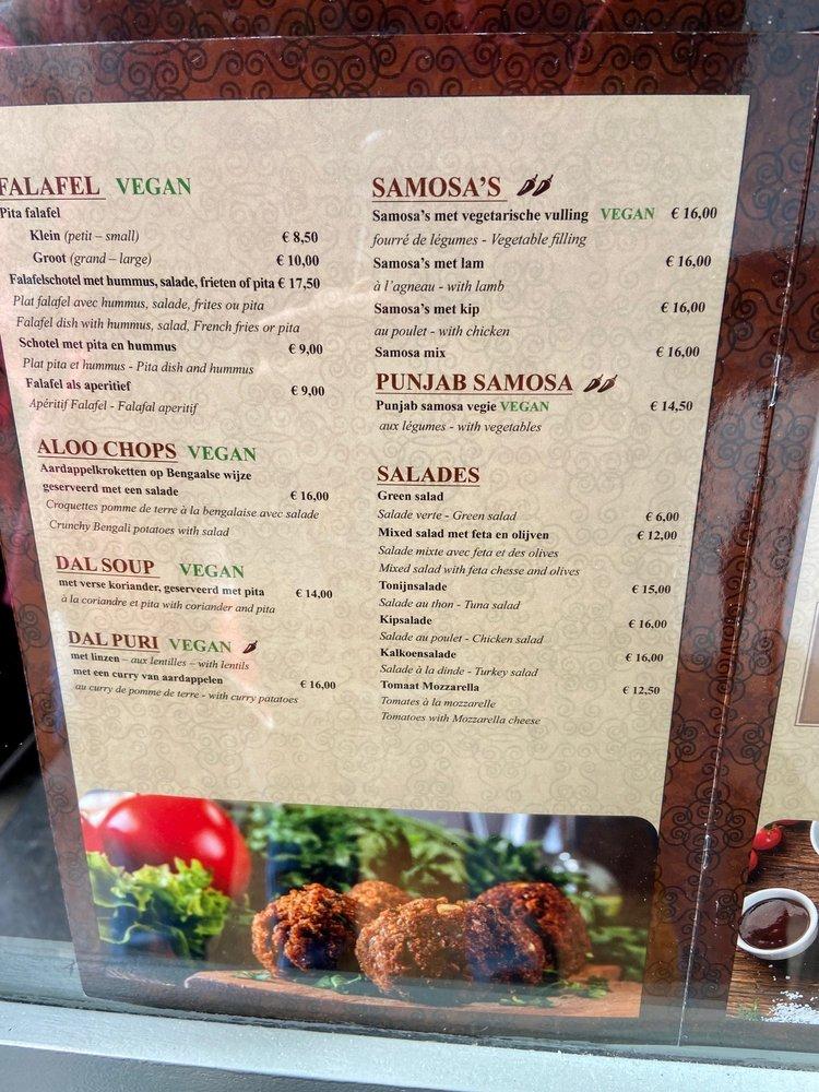 Menu at t’Brugs Pittahuis, Bruges