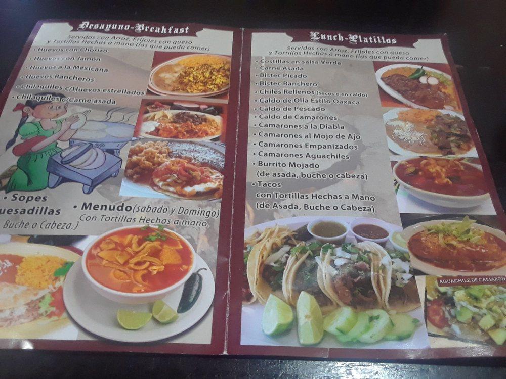 Menu at El Appetito Inc restaurant, Los Angeles, E Cesar E Chavez Ave