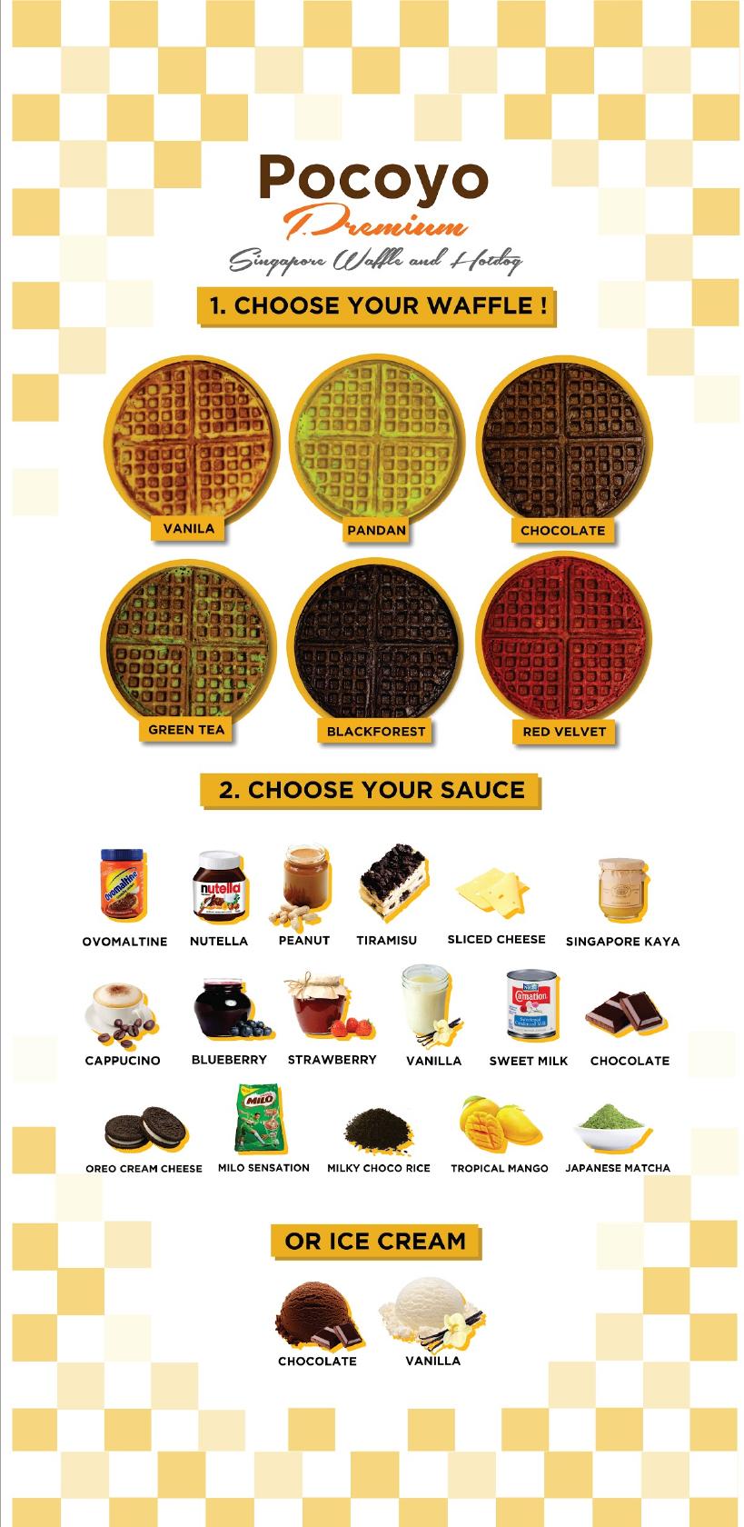 Menu at POCOYO Waffle Premium desserts, Surabaya