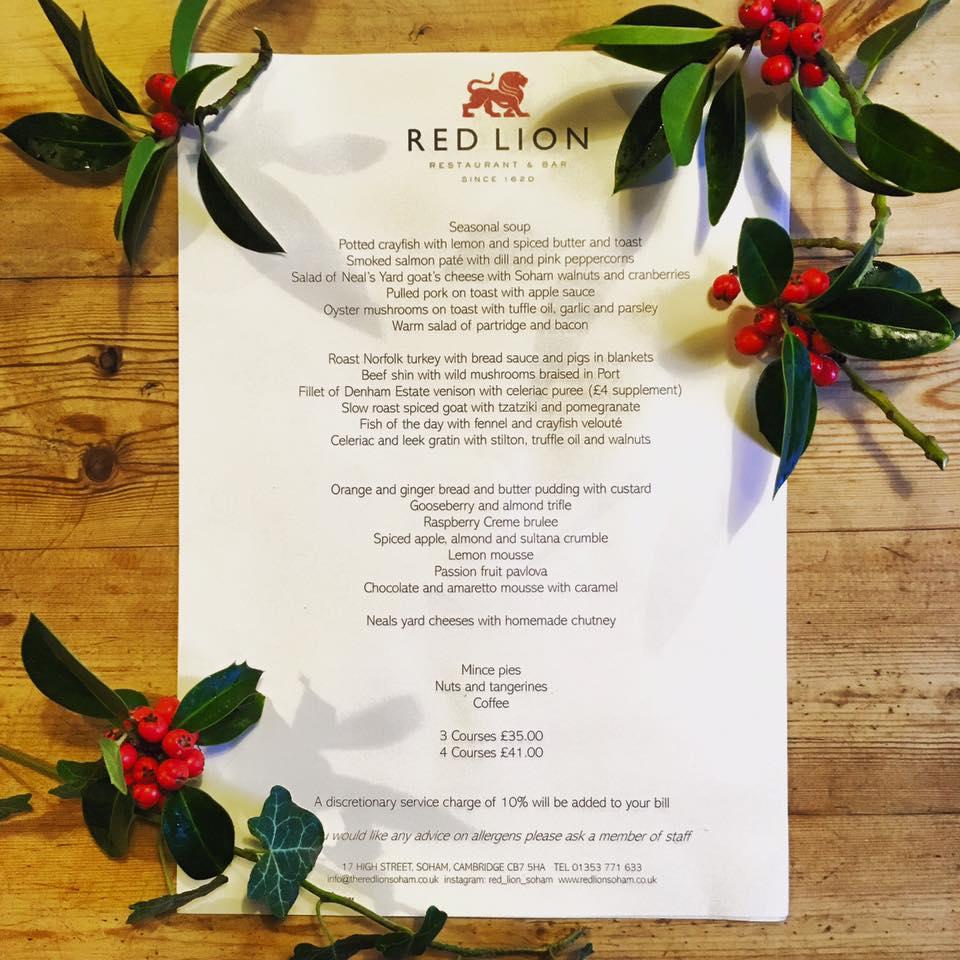 Menu at Red Lion Soham pub & bar, Soham, 17 High St