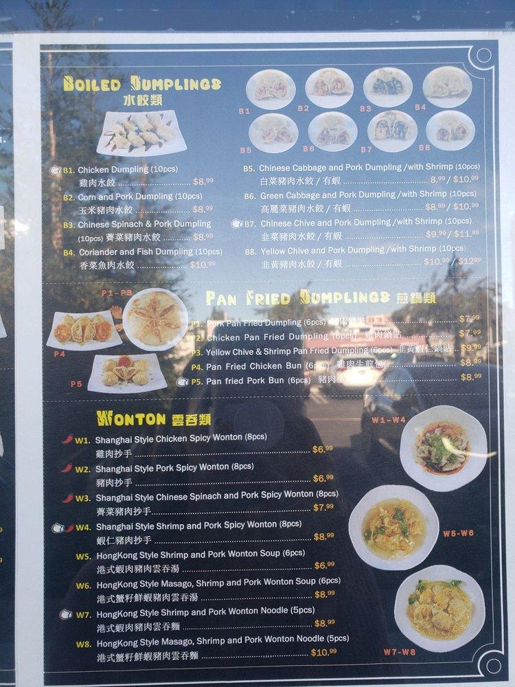 Menu at Thumbling restaurant, West Covina