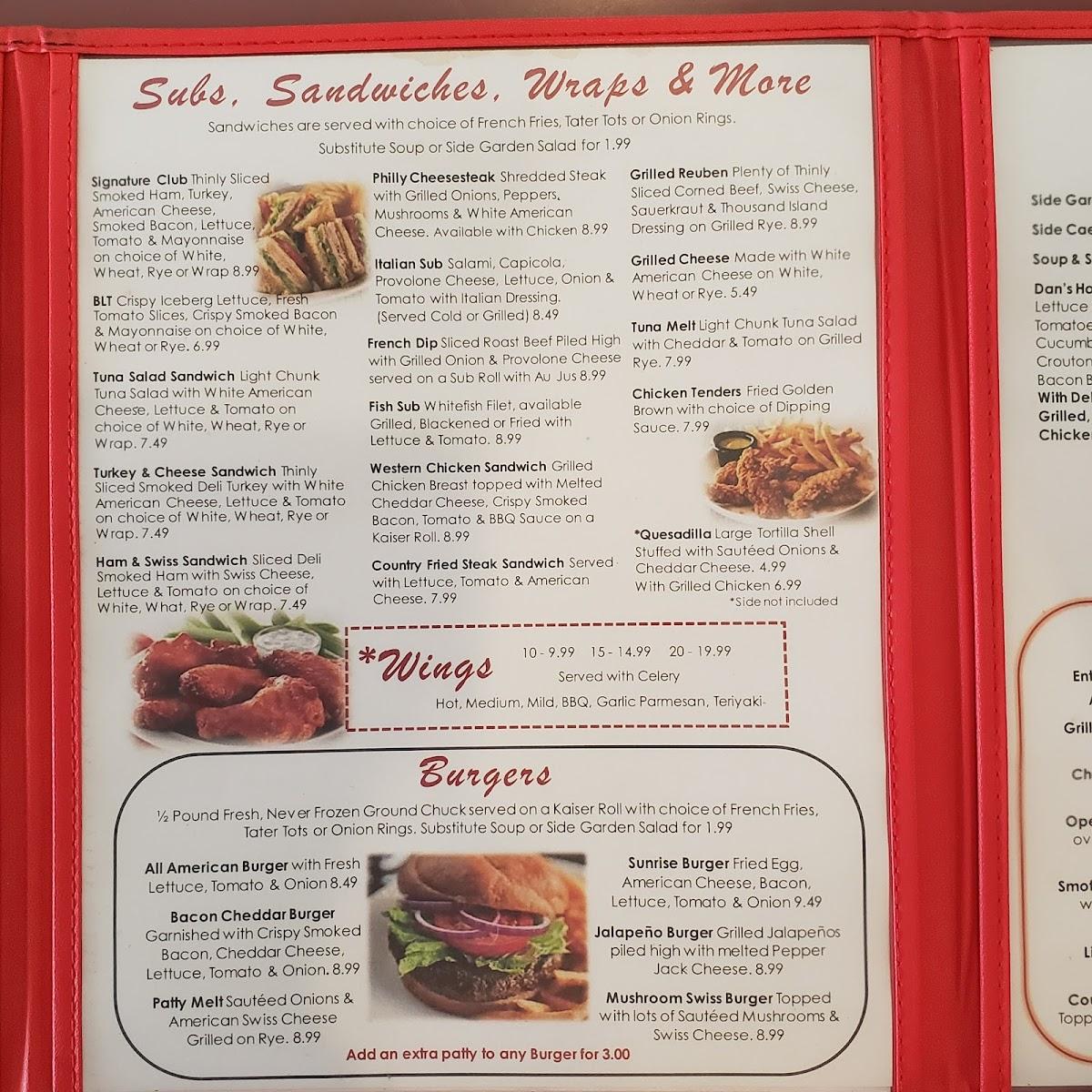 Menu at Dan's Restaurant, Orlando, E Colonial Dr