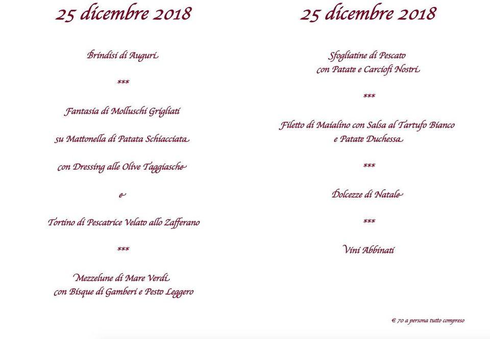 Menu da Il Tipico ristorante, Bogliasco