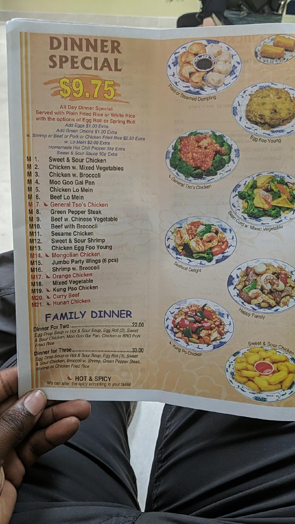 Menu at NAM KING RESTAURANT, Memphis, Austin Peay Hwy #3