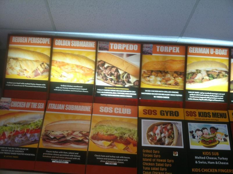 Menu at Sub Of Subs restaurant, Duluth