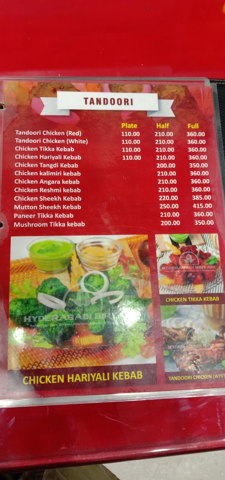 Menu at Hyderabadi Biryani Baramati, Baramati