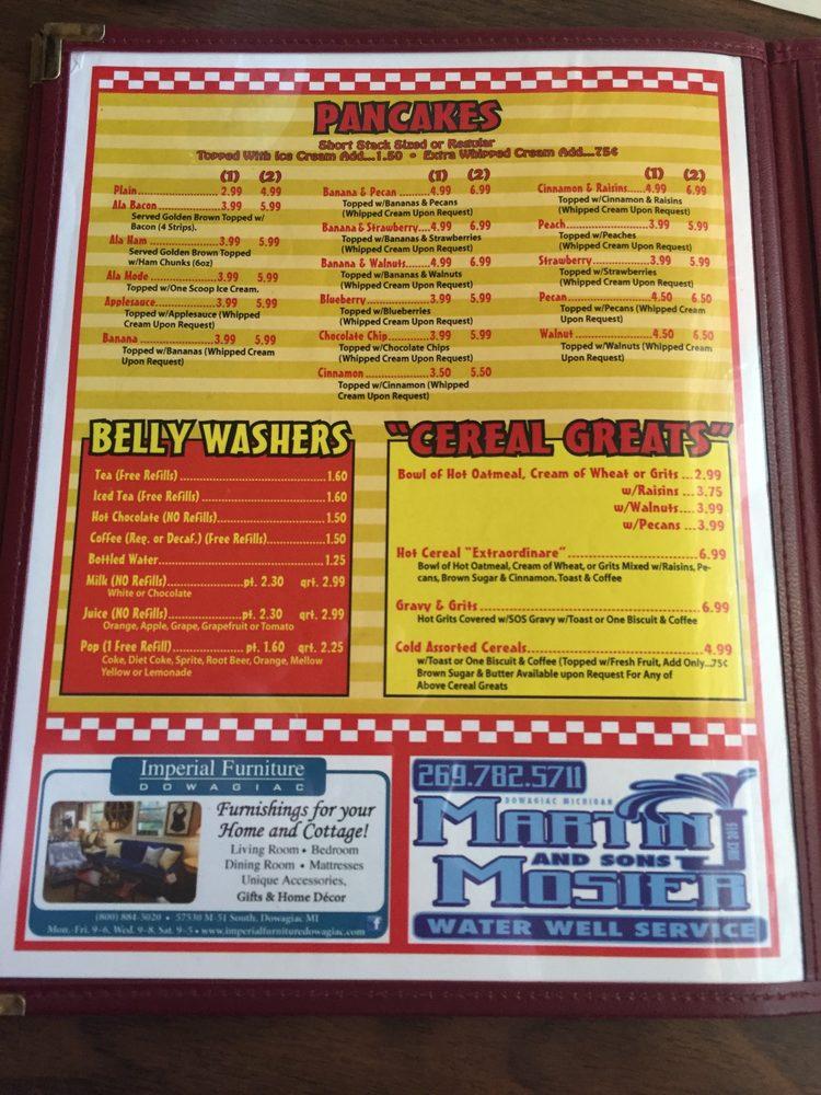 Menu at Hard Times Family Restaurant, Decatur