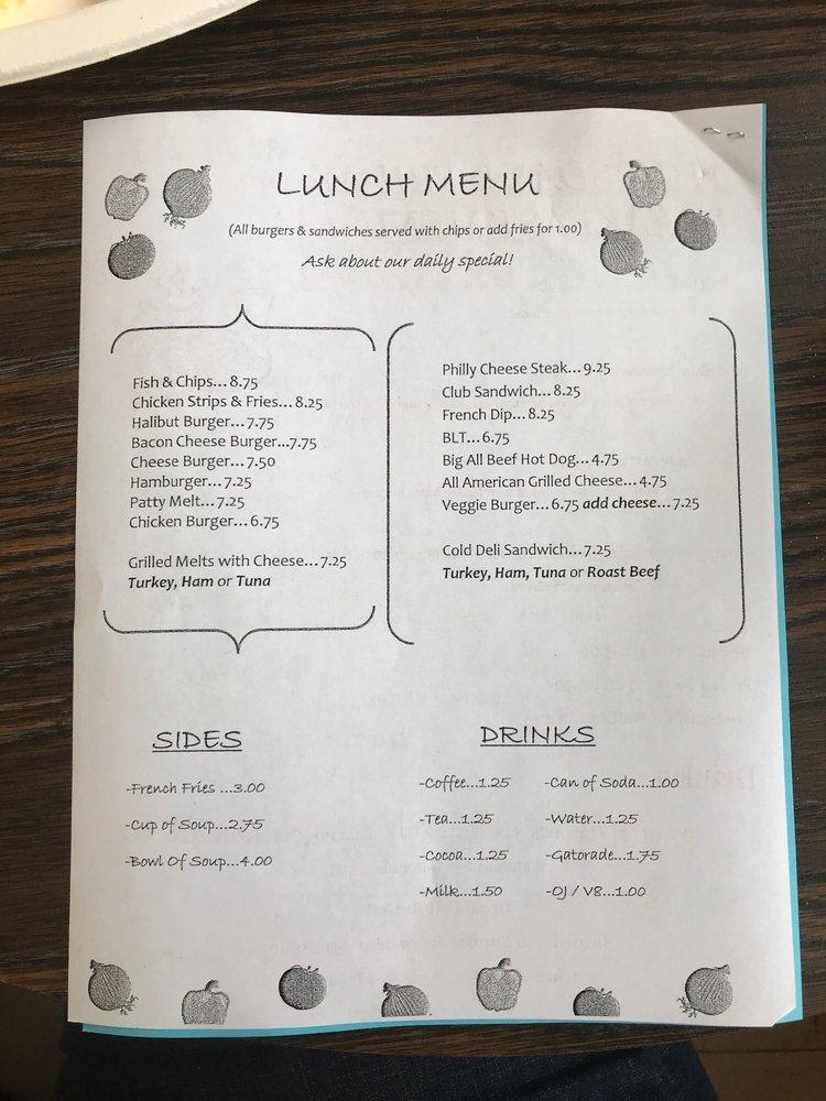 Menu at Ocean Shores Community Club Cafe, Ocean Shores