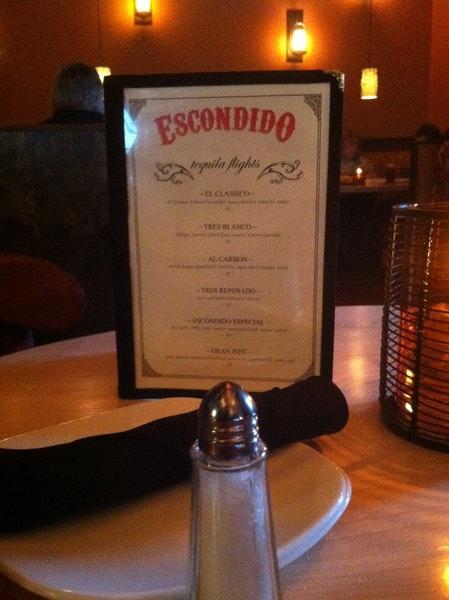 Menu at Escondido Mexican Cuisine & Tequila Bar, Freehold