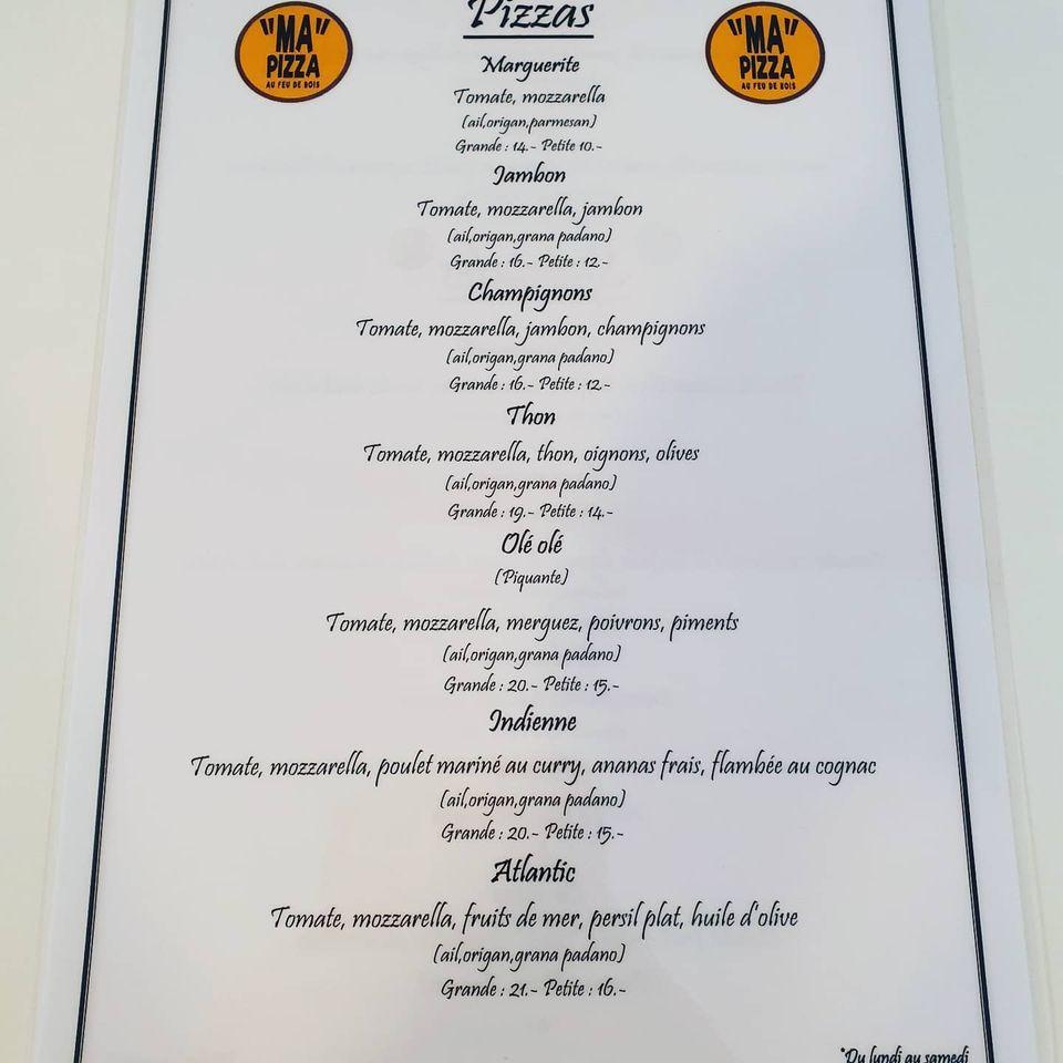 Menu da ma_pizza_, Villeneuve