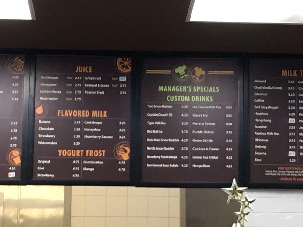 Menu at Tapioca Express pub & bar, National City