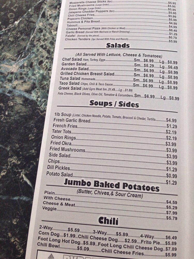 Menu at Bill & Ruth's Subs & Grill restaurant, Sand Springs, 351 E 2nd St