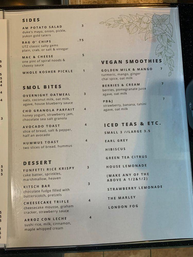 Menu at Kitsch pub & bar, Baltimore
