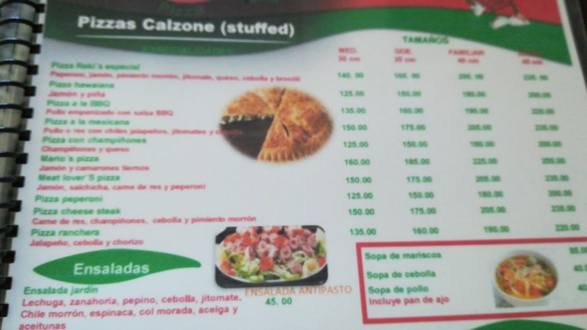 Carta del restaurante Reki's Pizza, Atlixco
