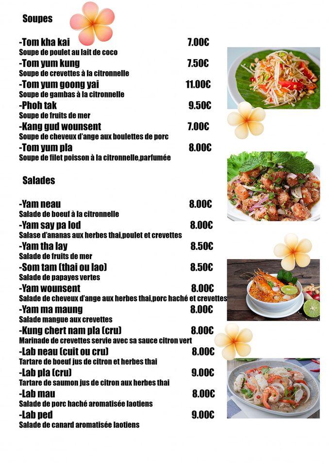 Menu au Arôme Thai restaurant, Muret