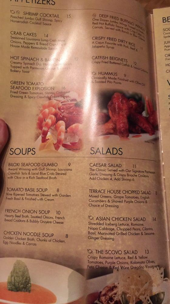 Menu at Atrium Cafe, Biloxi, 875 Beach Boulevard