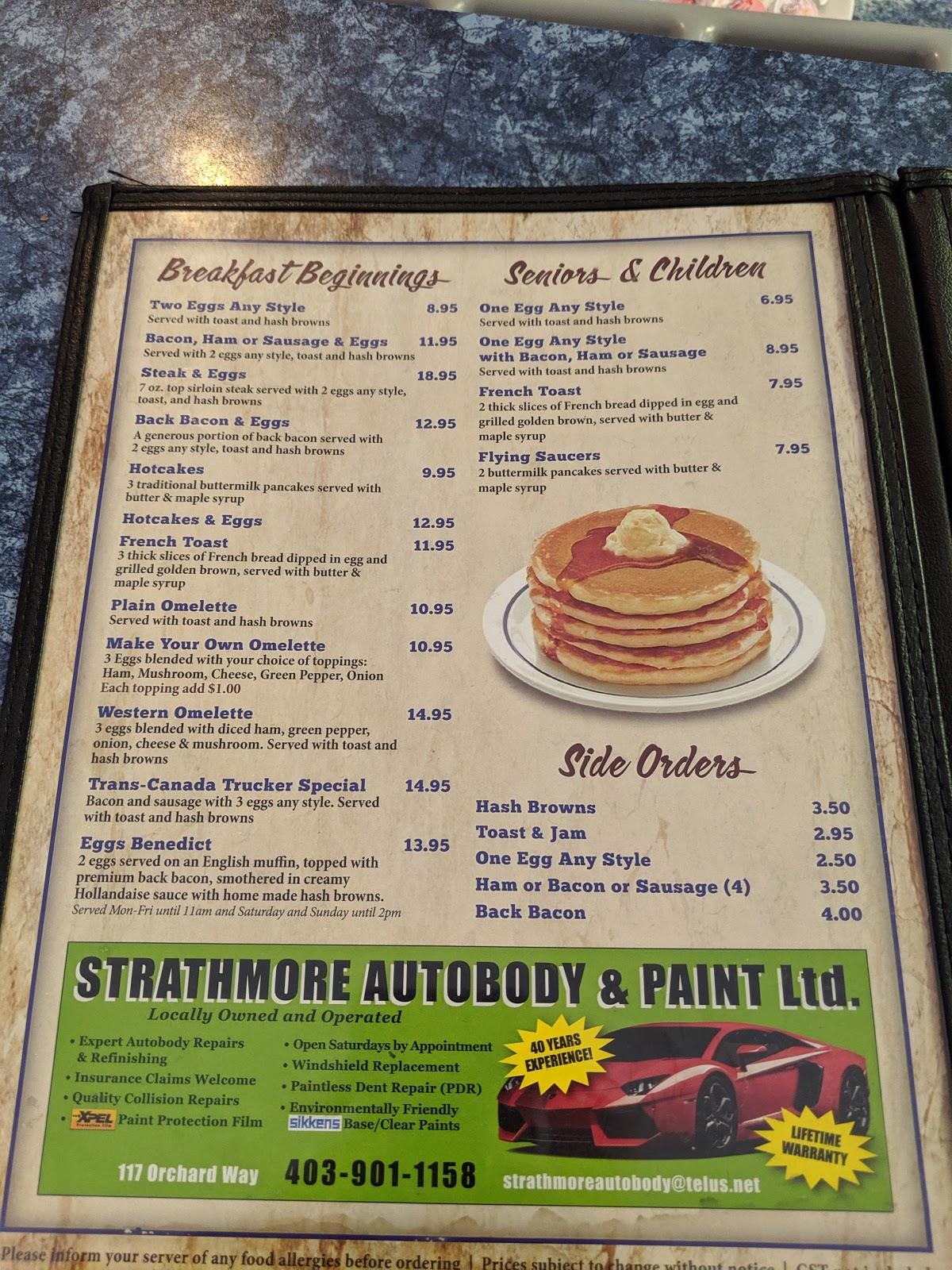 Menu at Smiley's Restaurant & Lounge, Strathmore