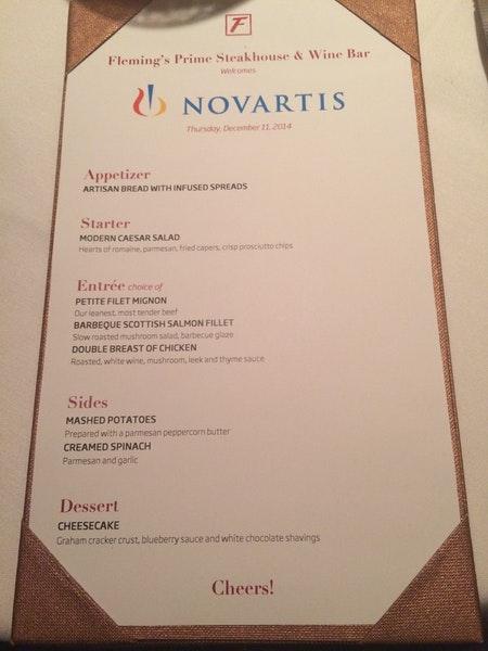 Menu at Fleming’s Prime Steakhouse & Wine Bar, Charlotte