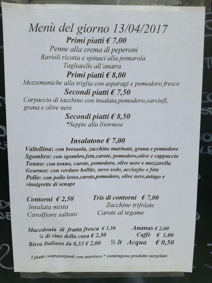 Menu da Ristorante Gourmet Firenze, Firenze