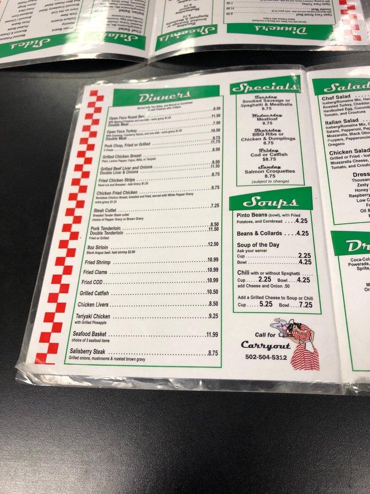 Menu at Hillview Family Diner restaurant, Louisville