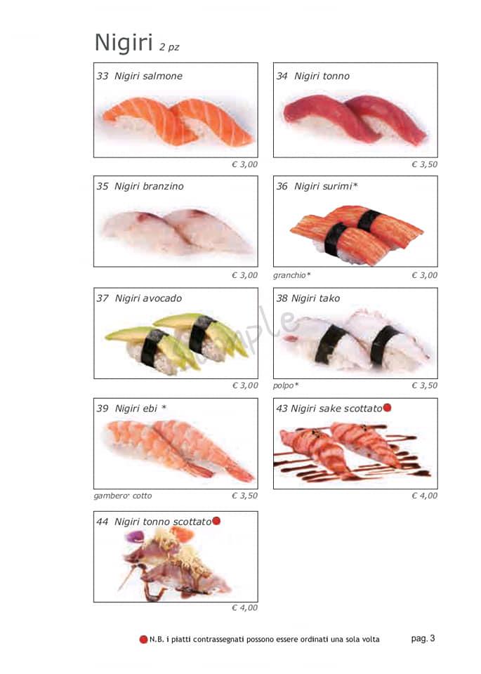 Menu da Kiyomi suzzara ristorante, Suzzara