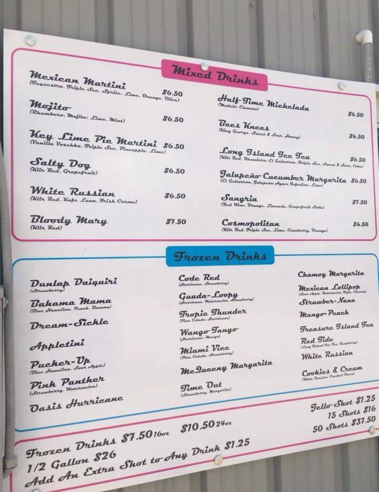 Menu at Off the Clock NB pub & bar, New Braunfels