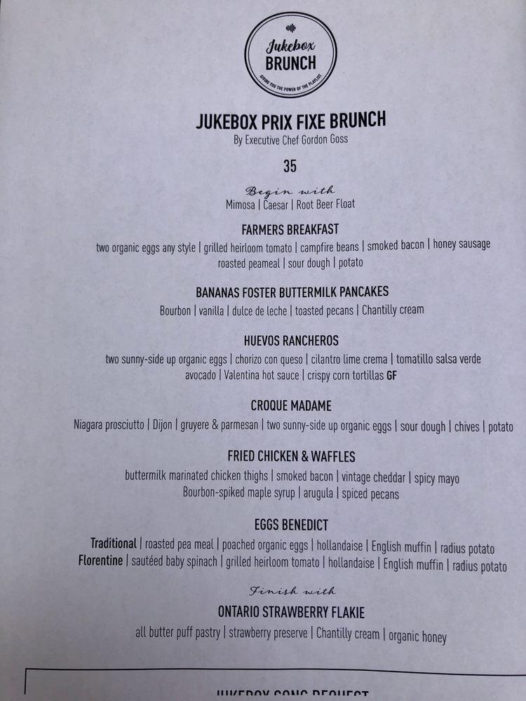 Menu at radius restaurant, Hamilton