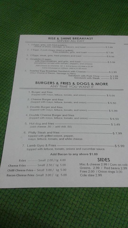 Menu at Scott's Restaurant, Fort Myers