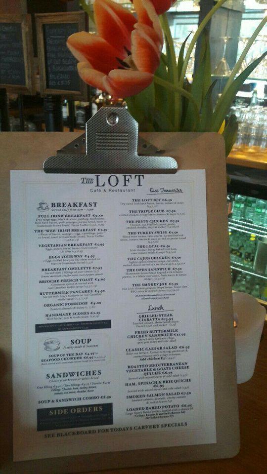 Menu at The Loft Café & Restaurant, Manorhamilton