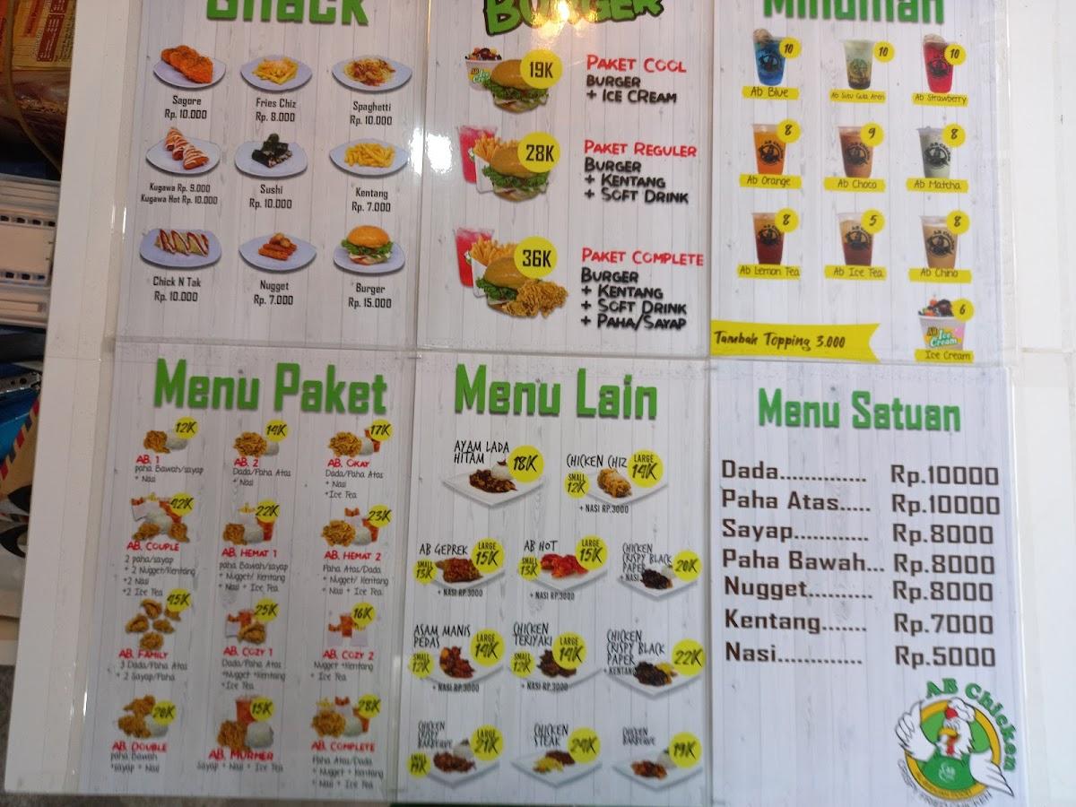 Menu at AB Chicken Pontir 1 restaurant, Depok