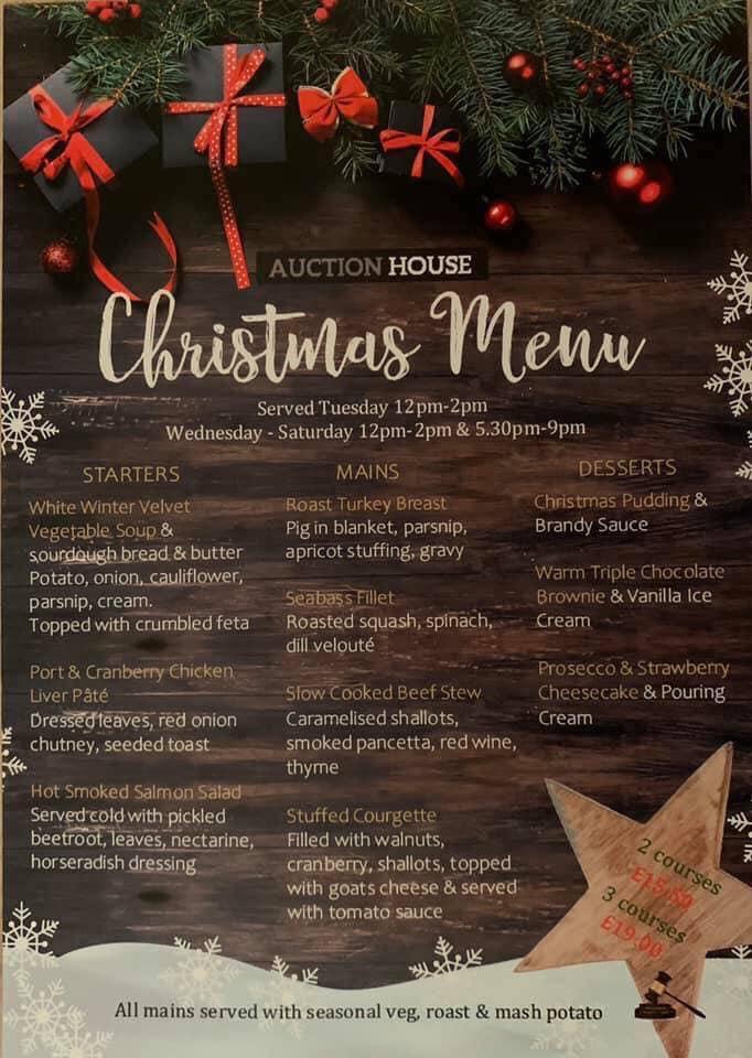 Menu at Restaurant Auction House, Louth