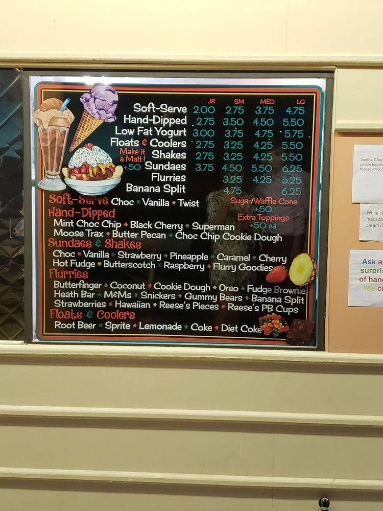 Menu at Blue Star Cafe & Ice Cream Treats, Douglas