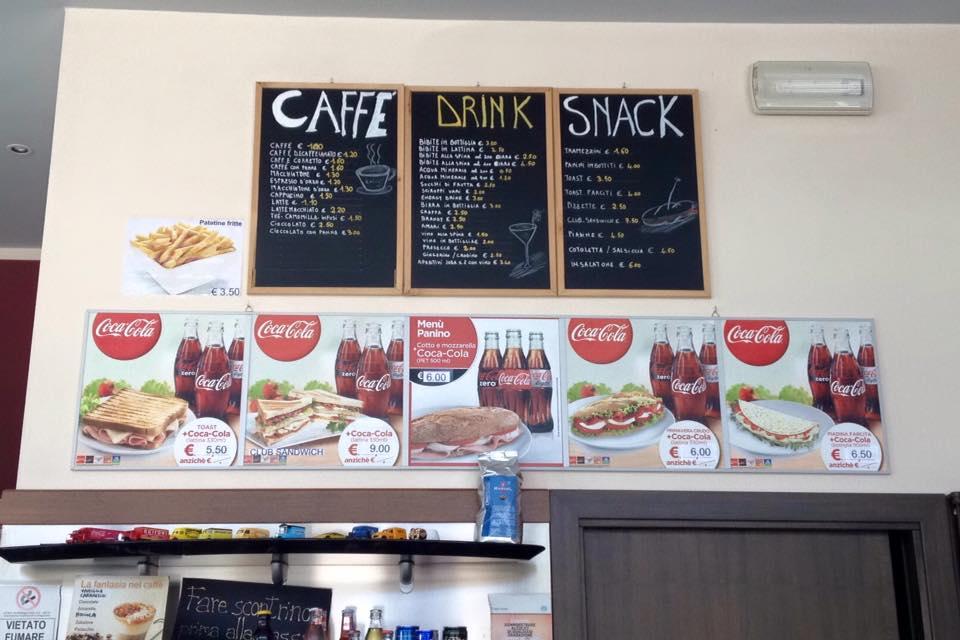 Menu da Central Bar, Jesolo