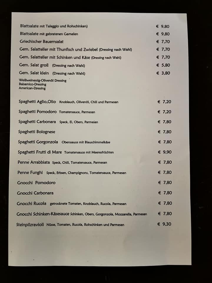 Menu at Ferdinand Starkl restaurant, Tulln