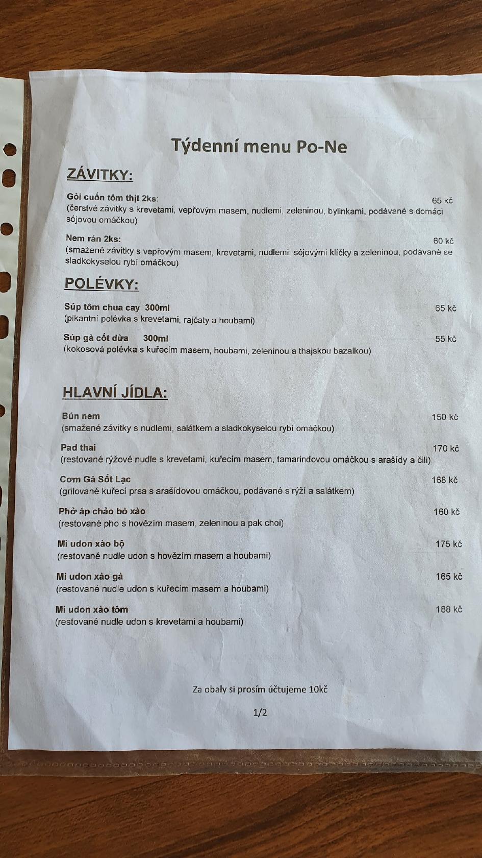 Menu at GAO VIÊT - Restaurace a sushi bar, Třebíč