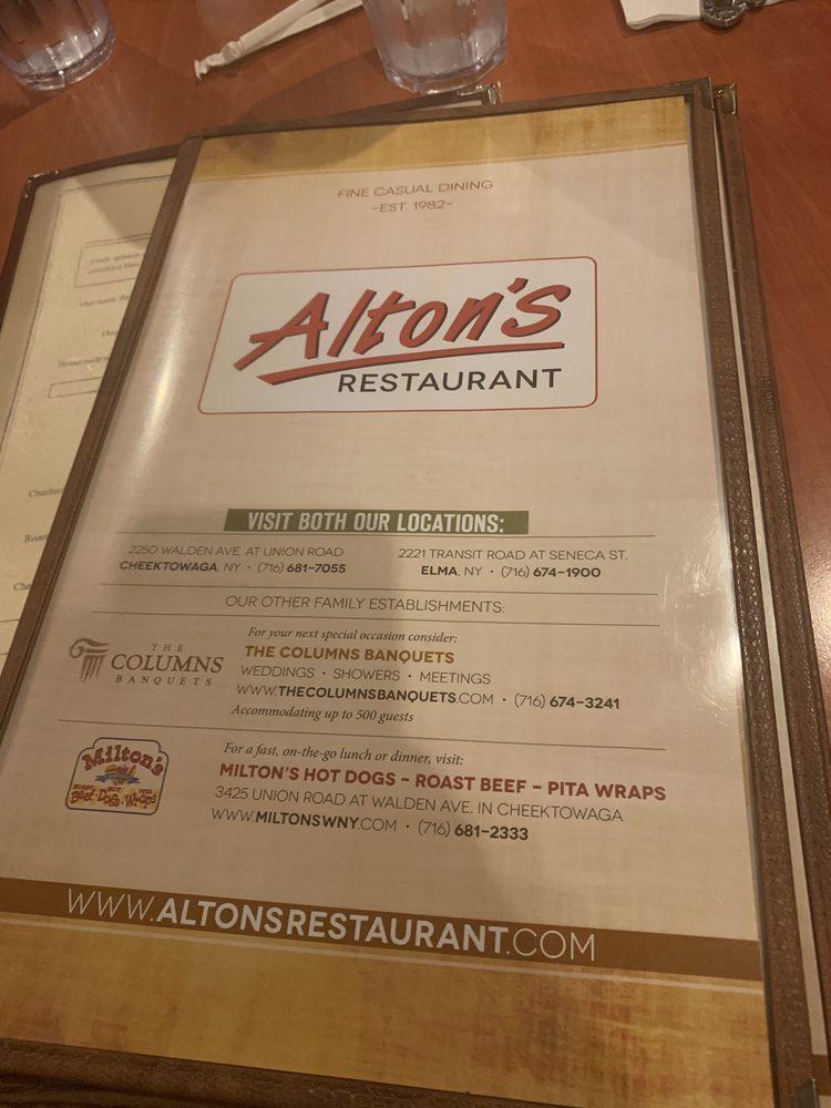 Menu at Alton's Restaurant - Cheektowaga, Buffalo, Walden Ave