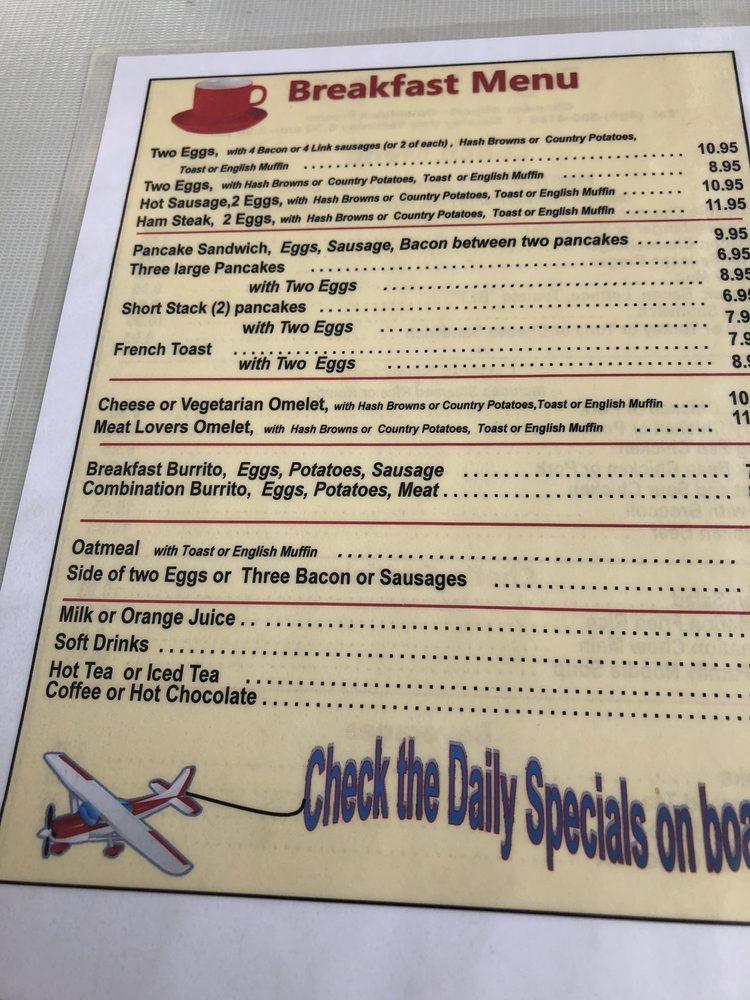 Menu at Flight Line Café cafe, Fresno