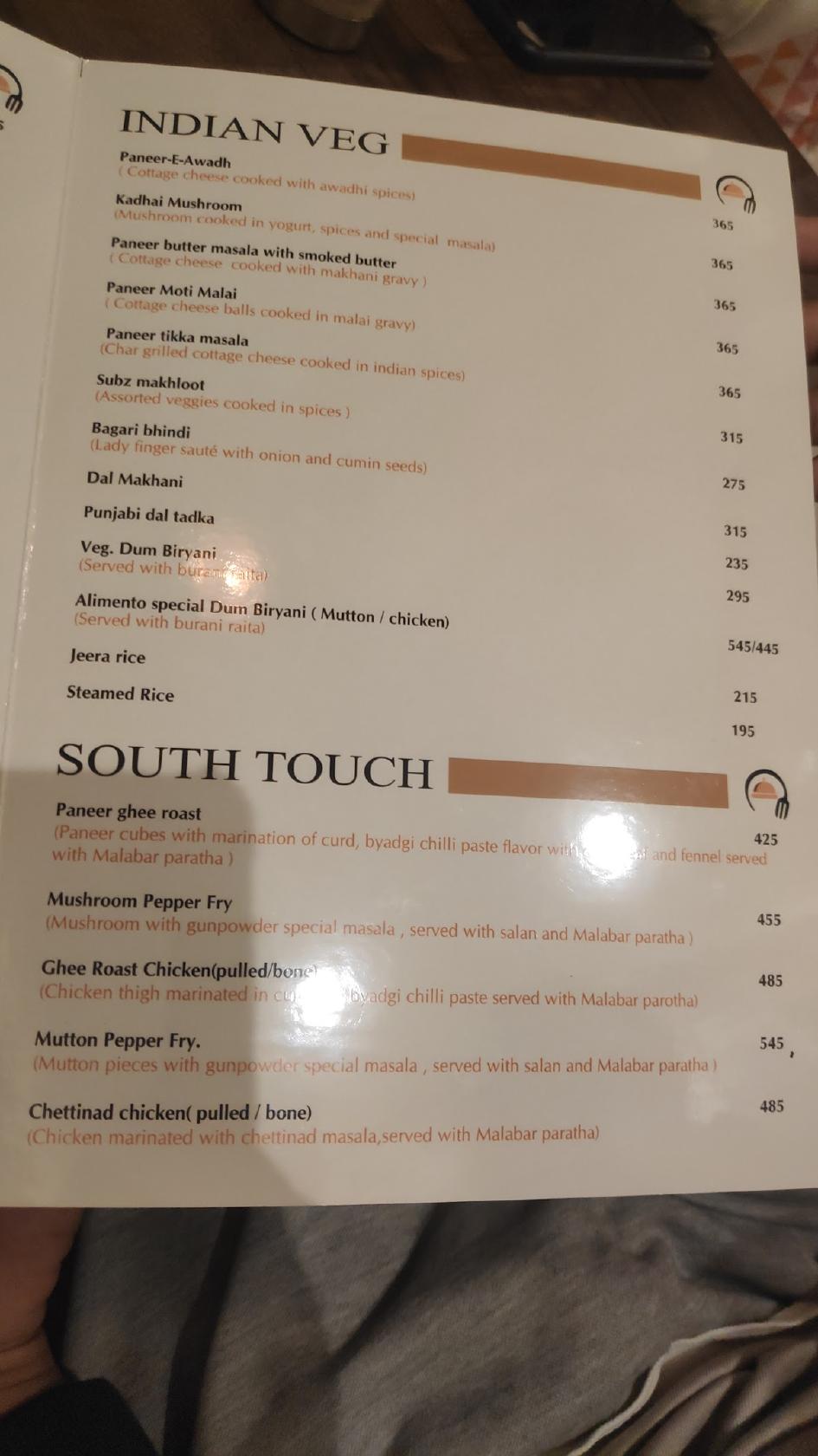 Menu at Alimento Restaurant And Cafe, Allahabad