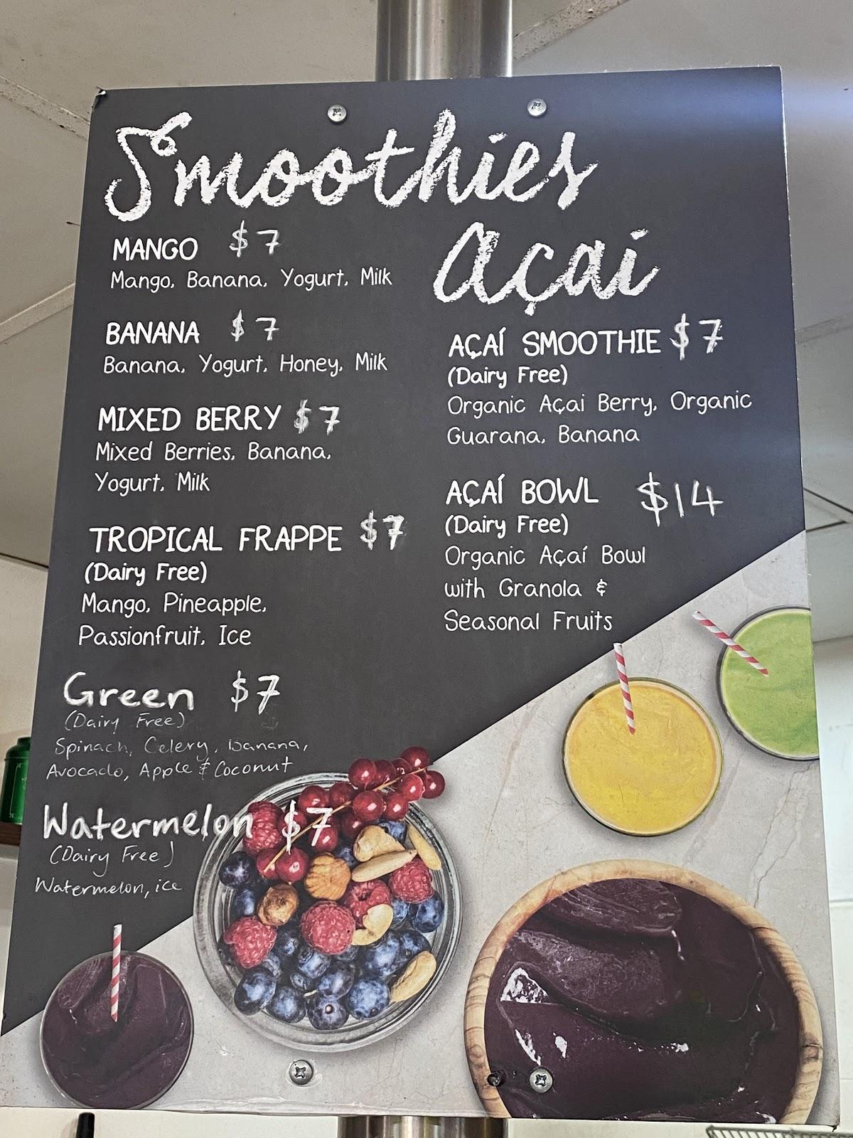 Menu at Chicho’s Cafe, Hunters Hill